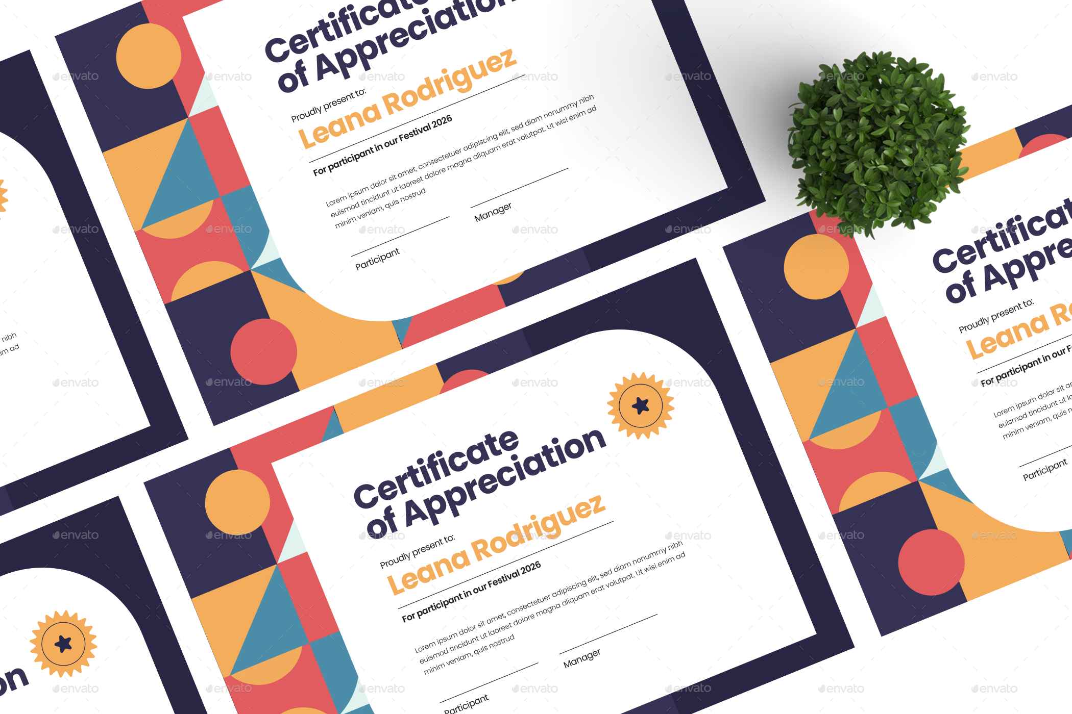 Modern Colorful - Certificate, Print Templates | GraphicRiver