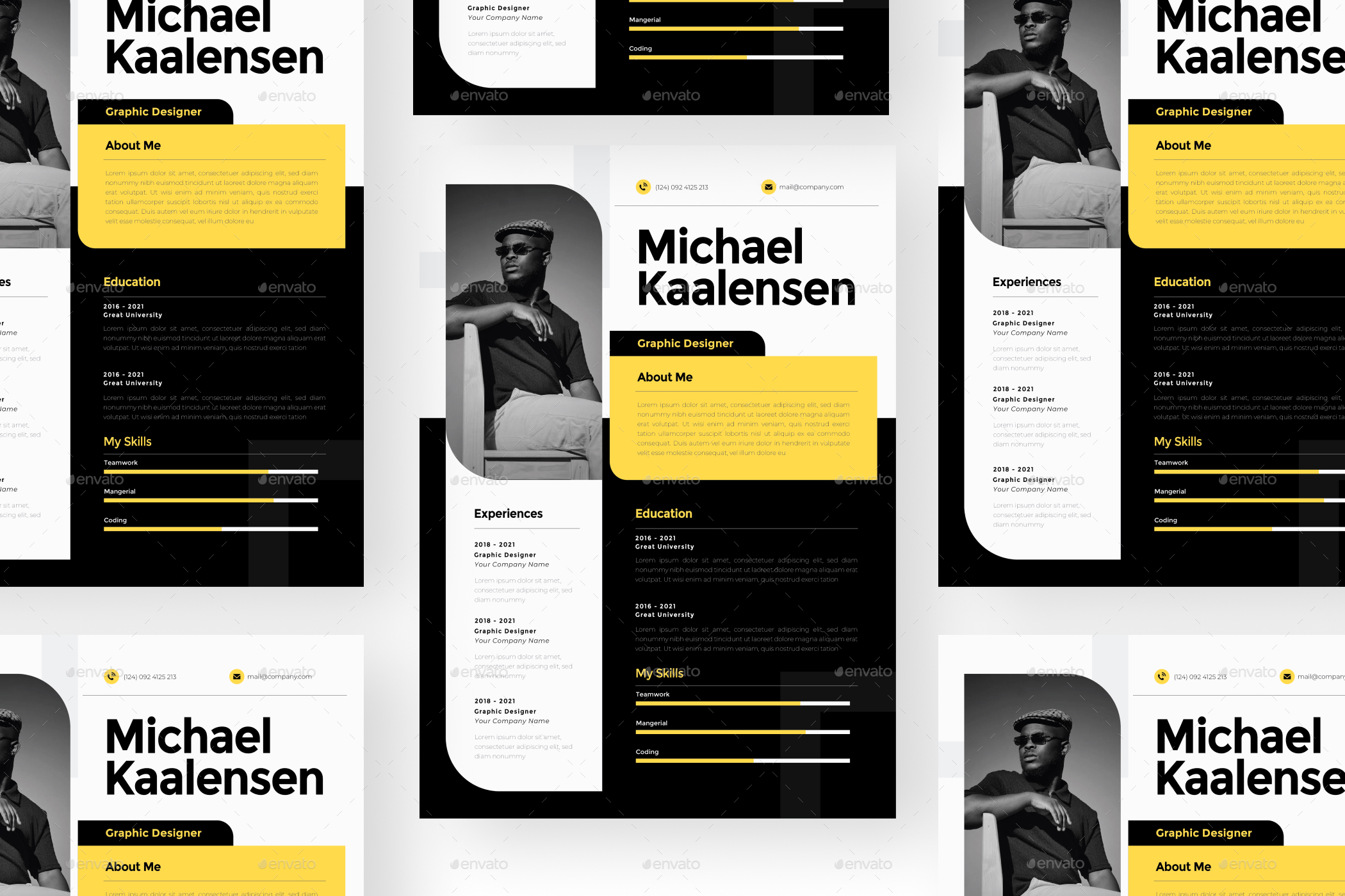 Bright Yellow - Resume, Print Templates | GraphicRiver