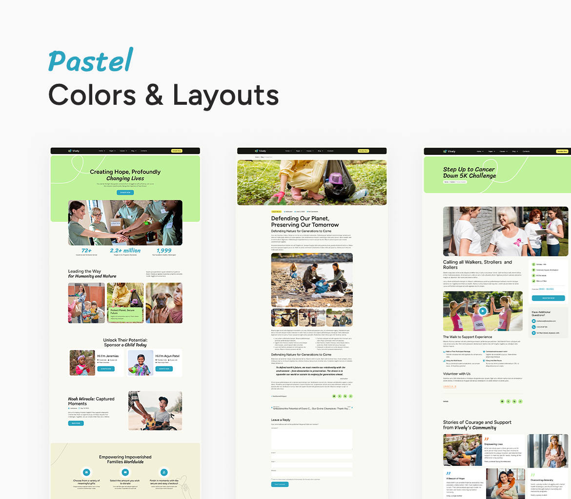 Vively – Charity & Donation Elementor Pro Template Kit by merkulove