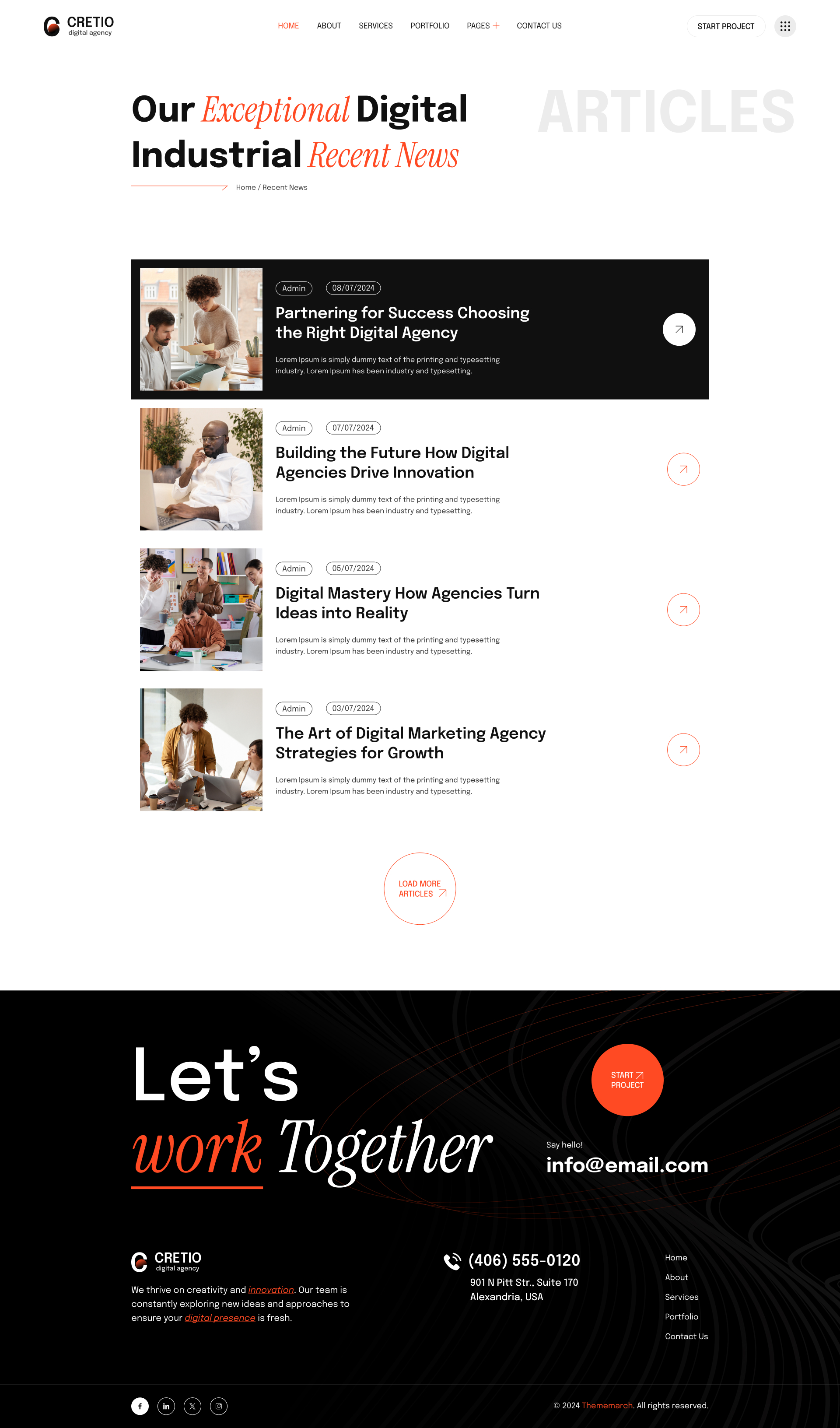 Cretio - Digital Agency Figma Template by thememarch | ThemeForest