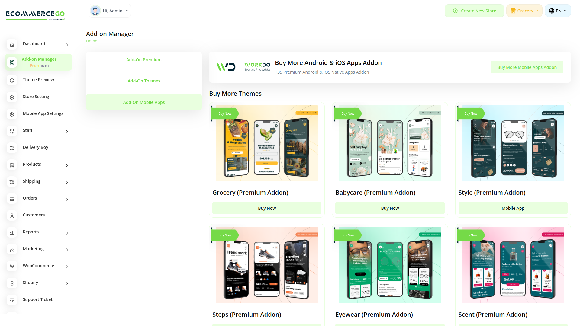 eCommerceGo SaaS - eCommerce Store with Multi theme and Multi Store by WorkDo