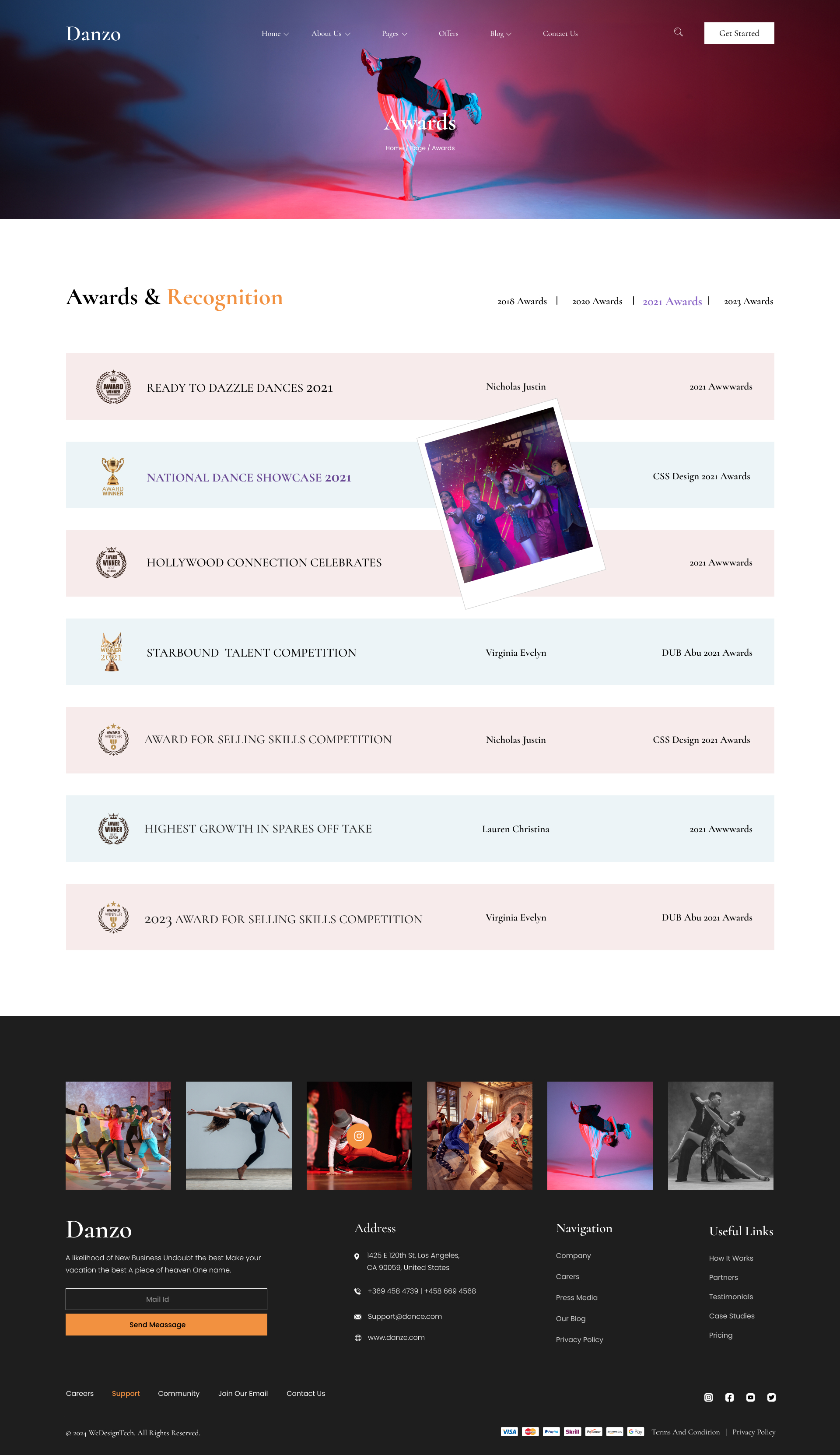 Danzo - Dance School Website Figma UI Template by venusweb | ThemeForest