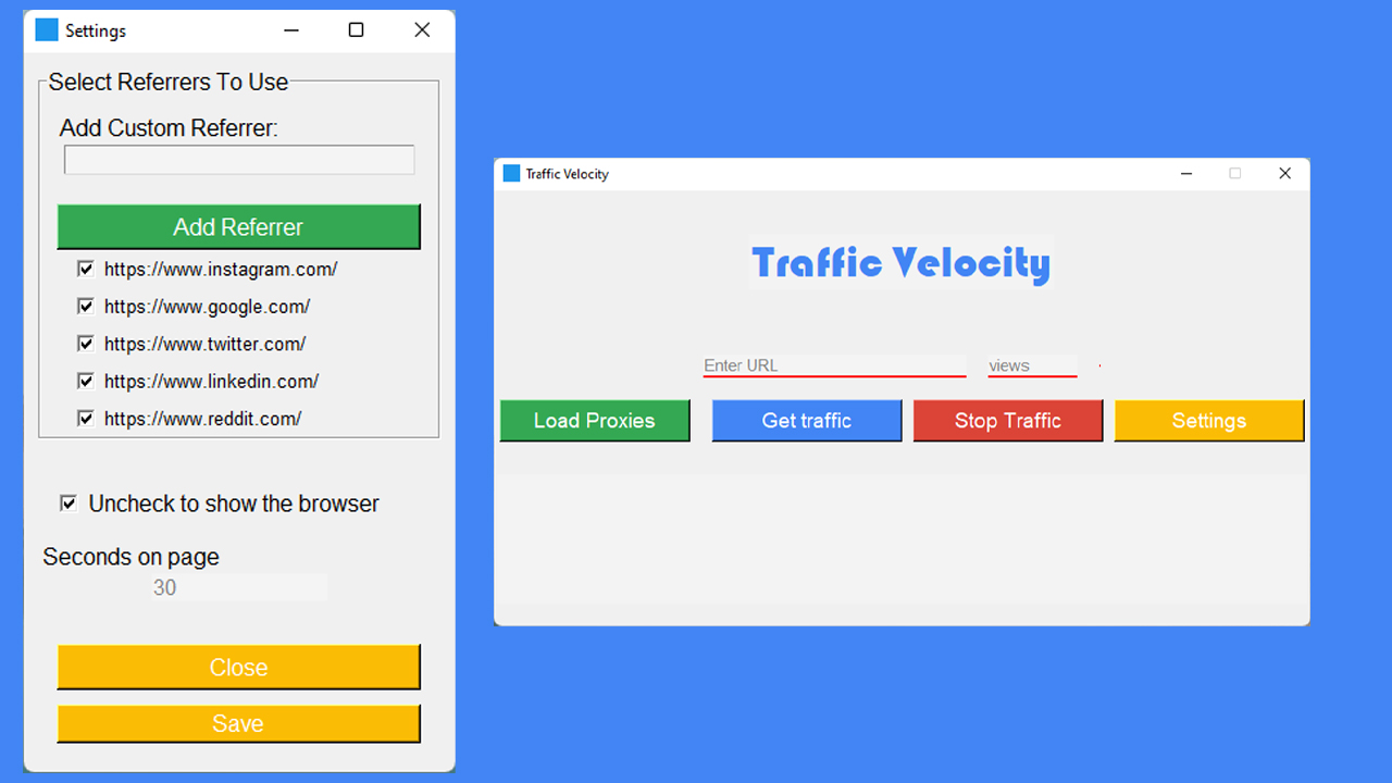 Traffic Velocity | Web Traffic Bot Visit Generator with Auto by ydulana
