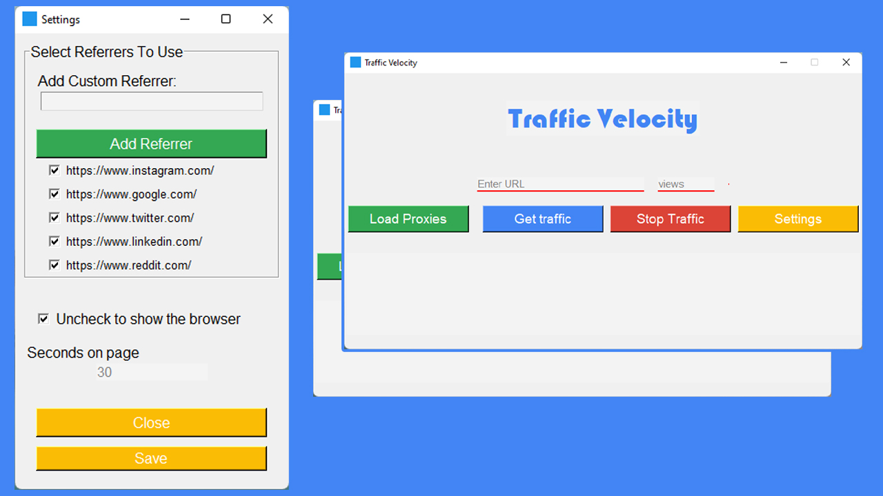 Traffic Velocity | Web Traffic Bot Visit Generator with Auto by ydulana