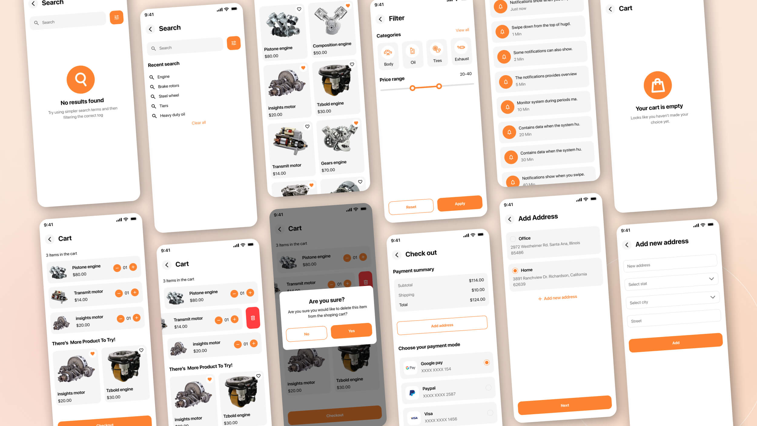 AutoParts Store App - E-commerce Store app in Flutter 3.x (Android, iOS) with WooCommerce Full ...