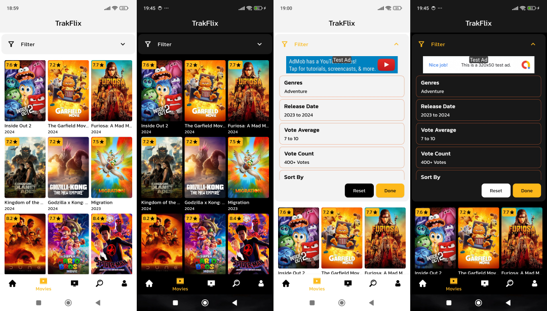 TrakFlix - Ultimate Movies & Tv Shows Tracking App - Flutter, Admob, Firebase, OneSignal by AzmarDev