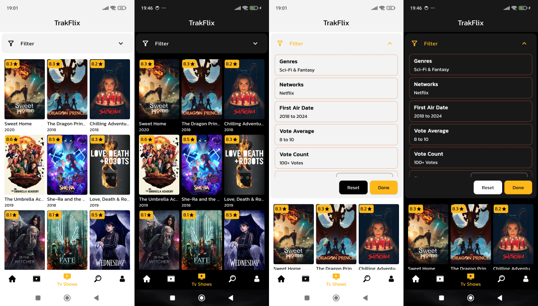 TrakFlix - Ultimate Movies & Tv Shows Tracking App - Flutter, Admob, Firebase, OneSignal by AzmarDev
