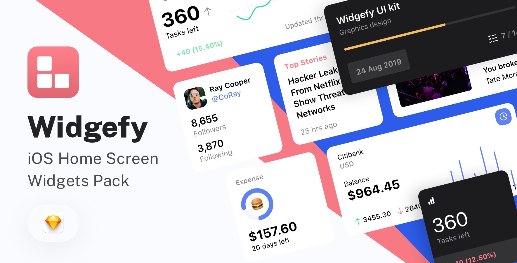 Widgefy - iOS Home Screen Widgets Pack by WhiteUiStore | ThemeForest