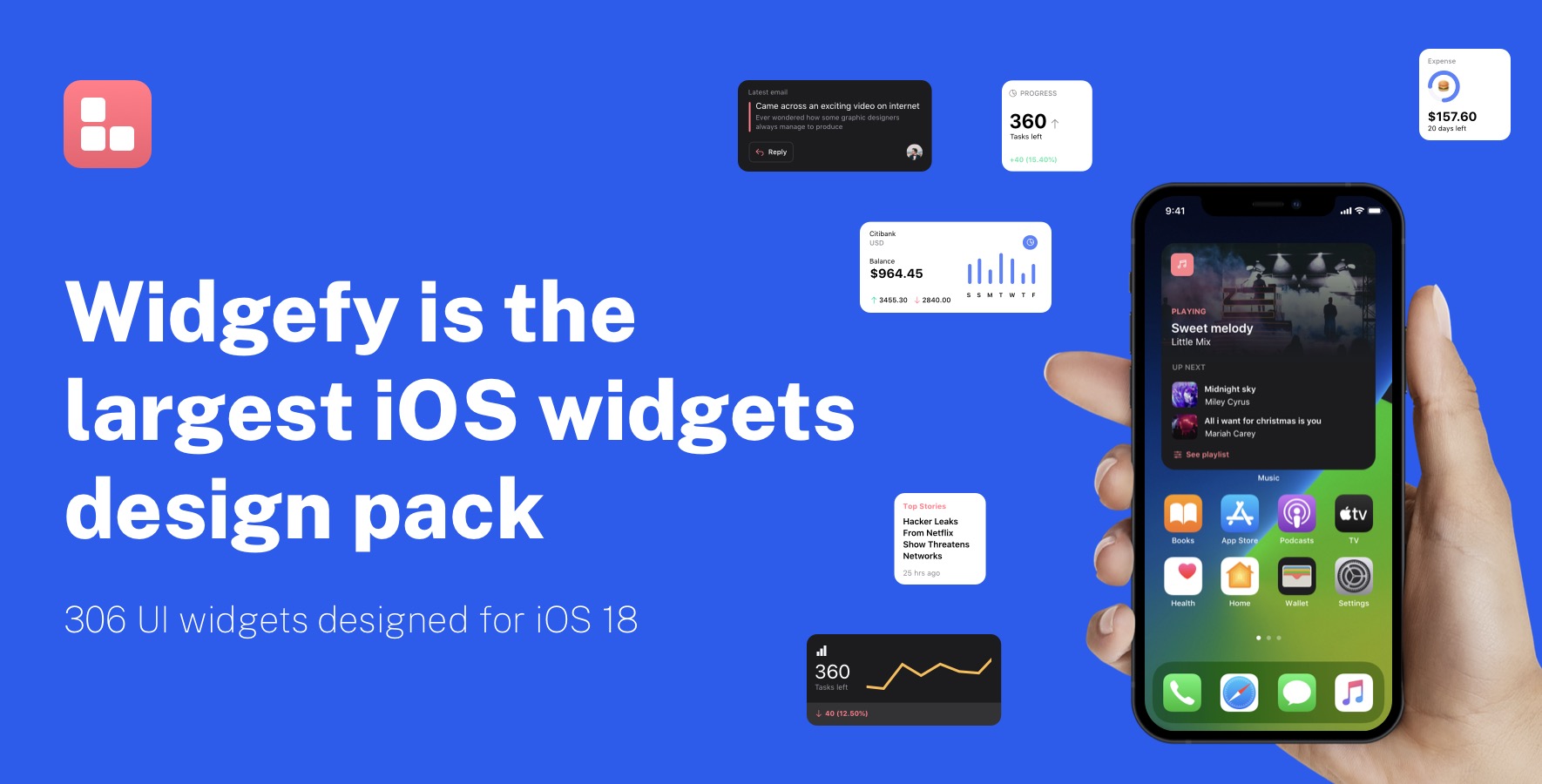 Widgefy - iOS Home Screen Widgets Pack by WhiteUiStore | ThemeForest