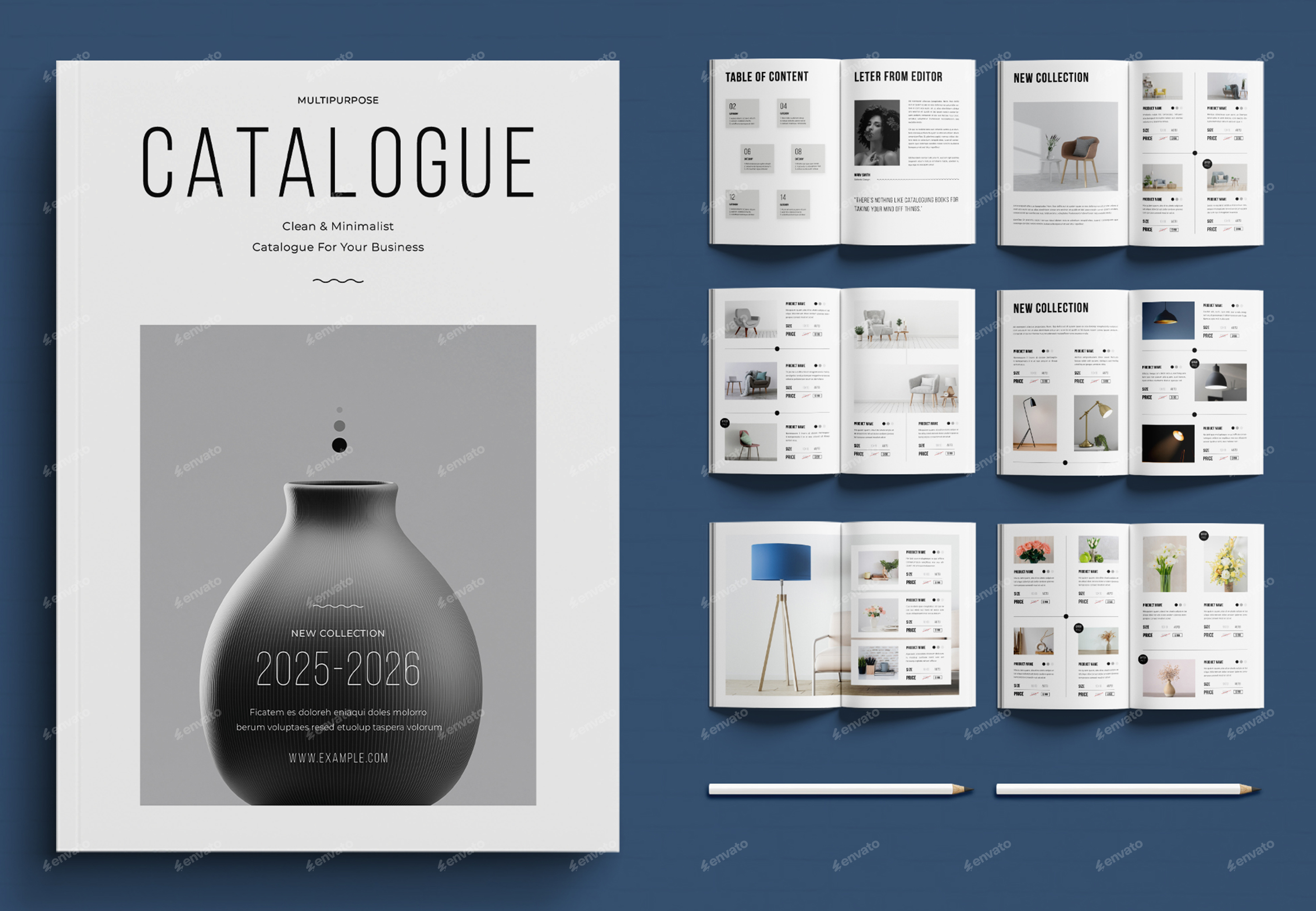 Minimal Product Catalog Layout, Print Templates | GraphicRiver