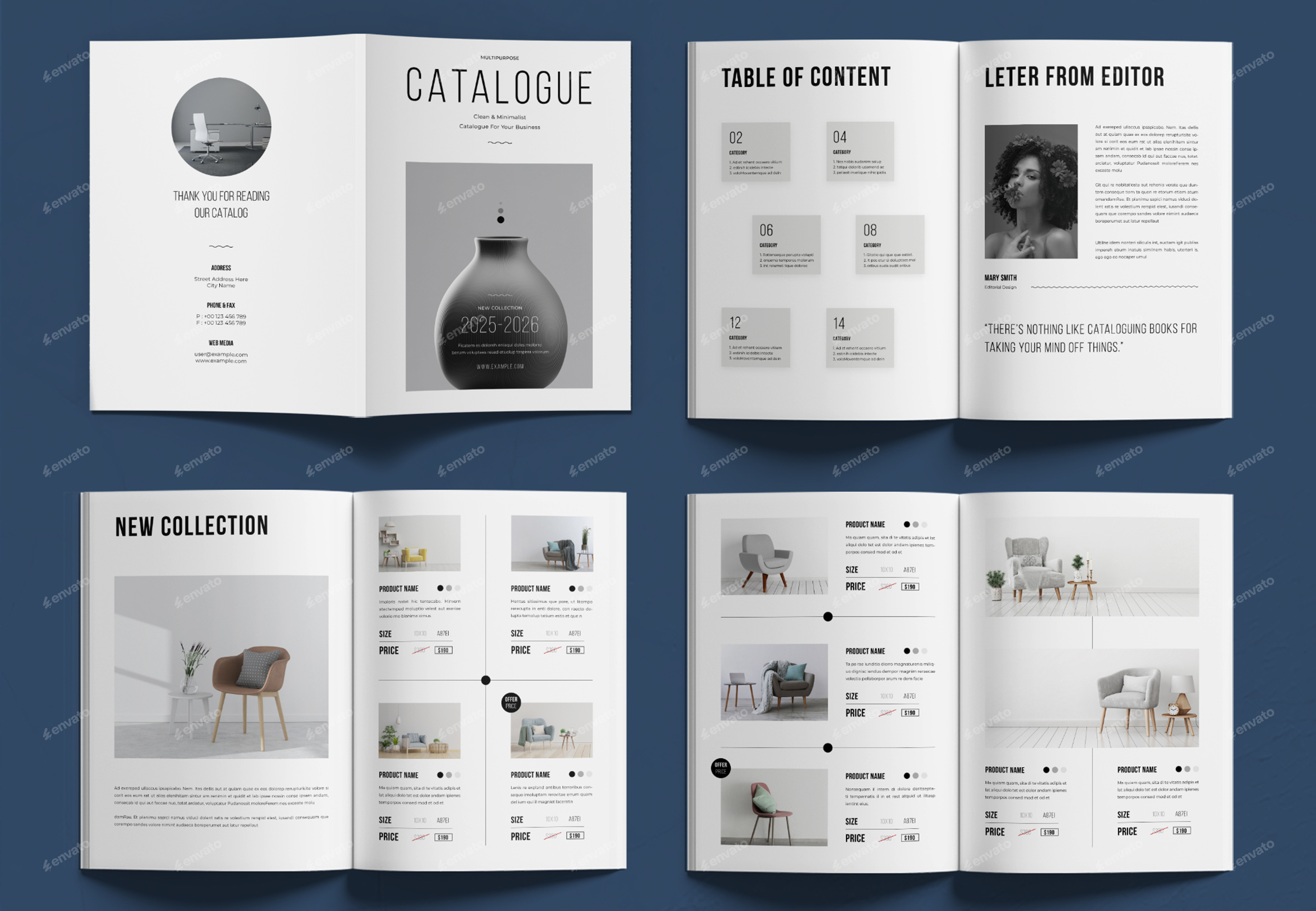 Minimal Product Catalog Layout, Print Templates | GraphicRiver