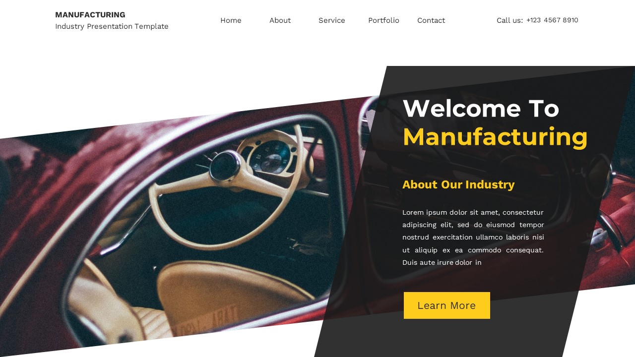 Manufacturing - Industry Google Slide Templates, Presentation Templates