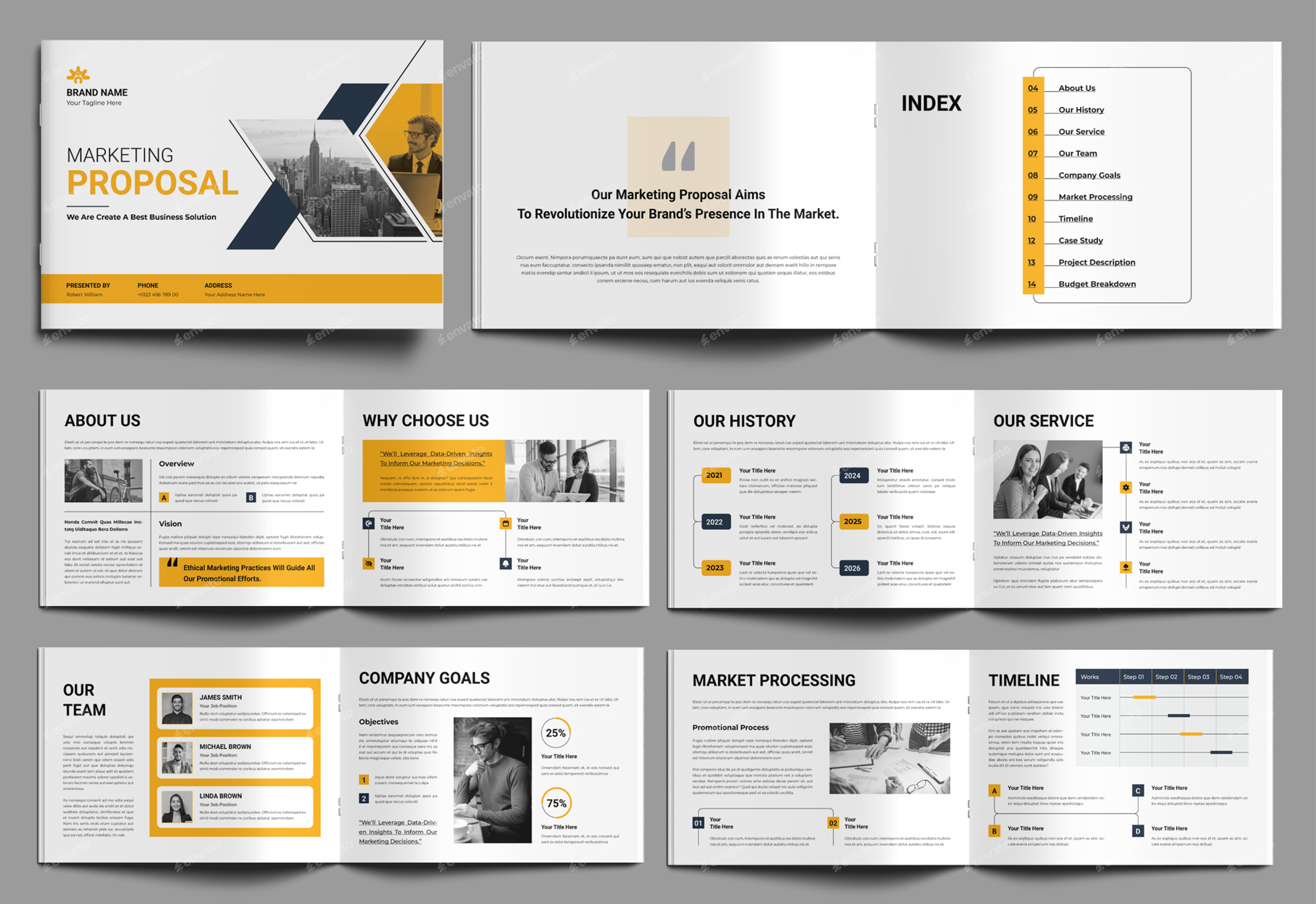 Marketing Proposal Layout Design Template, Print Templates | GraphicRiver