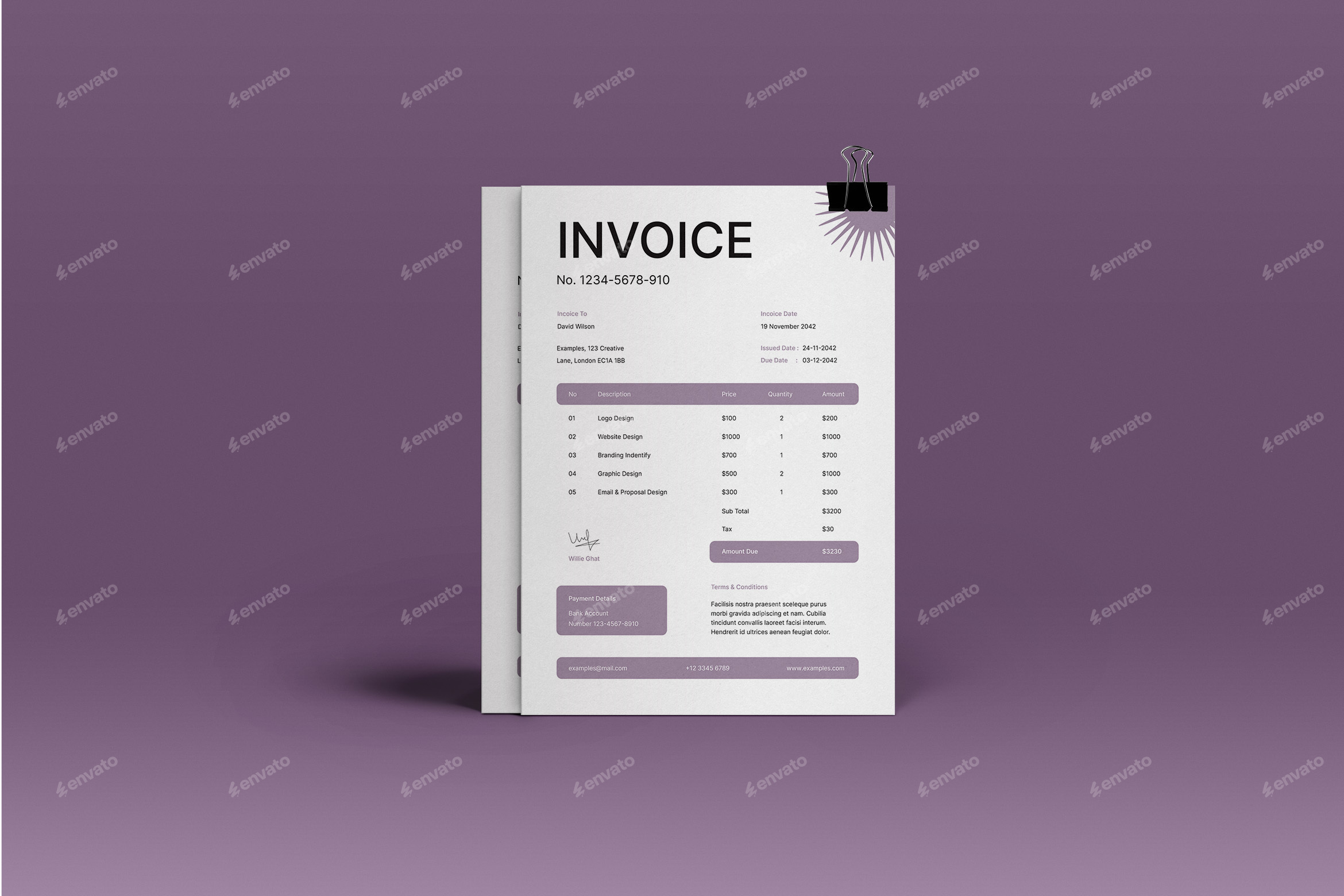 Purple Modern Minimalist Technology Expo Invoice, Print Templates ...