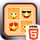 Emoji Memory Matching Card Game ( HTML5 ) Puzzle Game by CGFX-Studio