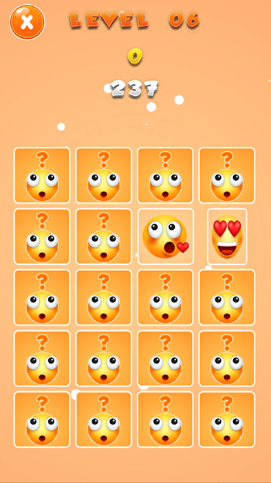 Emoji Memory Matching Card Game ( HTML5 ) Puzzle Game by CGFX-Studio