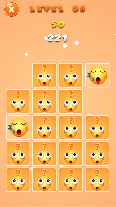 Emoji Memory Matching Card Game ( HTML5 ) Puzzle Game by CGFX-Studio