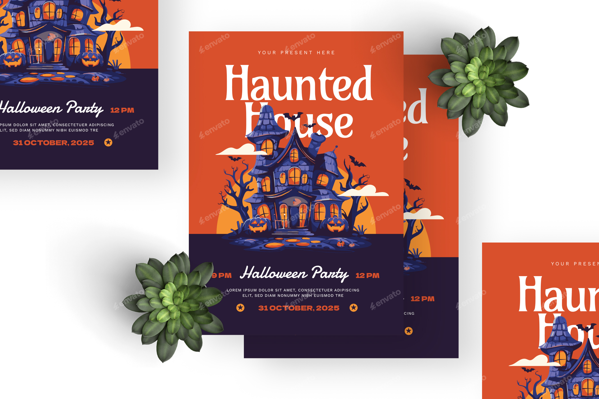 Haunted House - Flyer Set, Print Templates | GraphicRiver