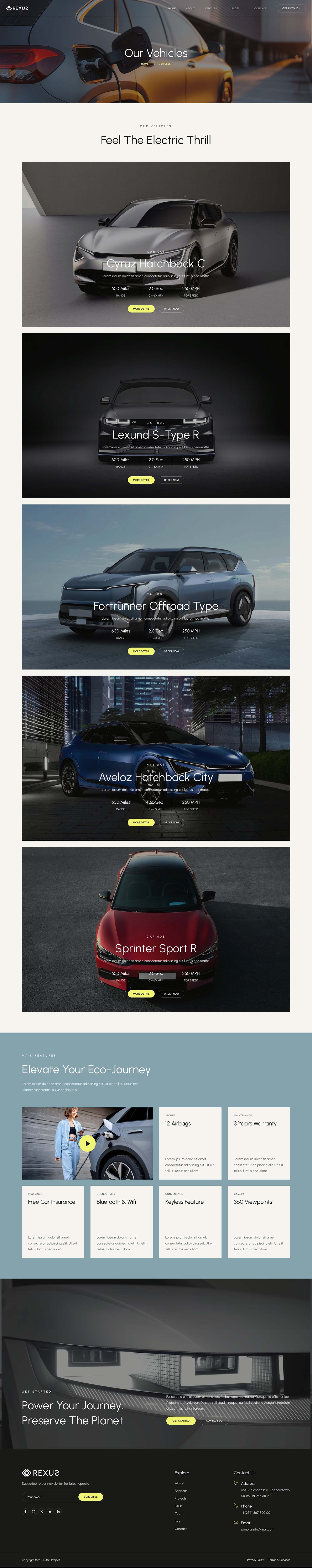Rexus - Electric Vehicles Elementor Template Kit by askproject ...