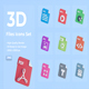 3D File Icon Set, Graphics | GraphicRiver