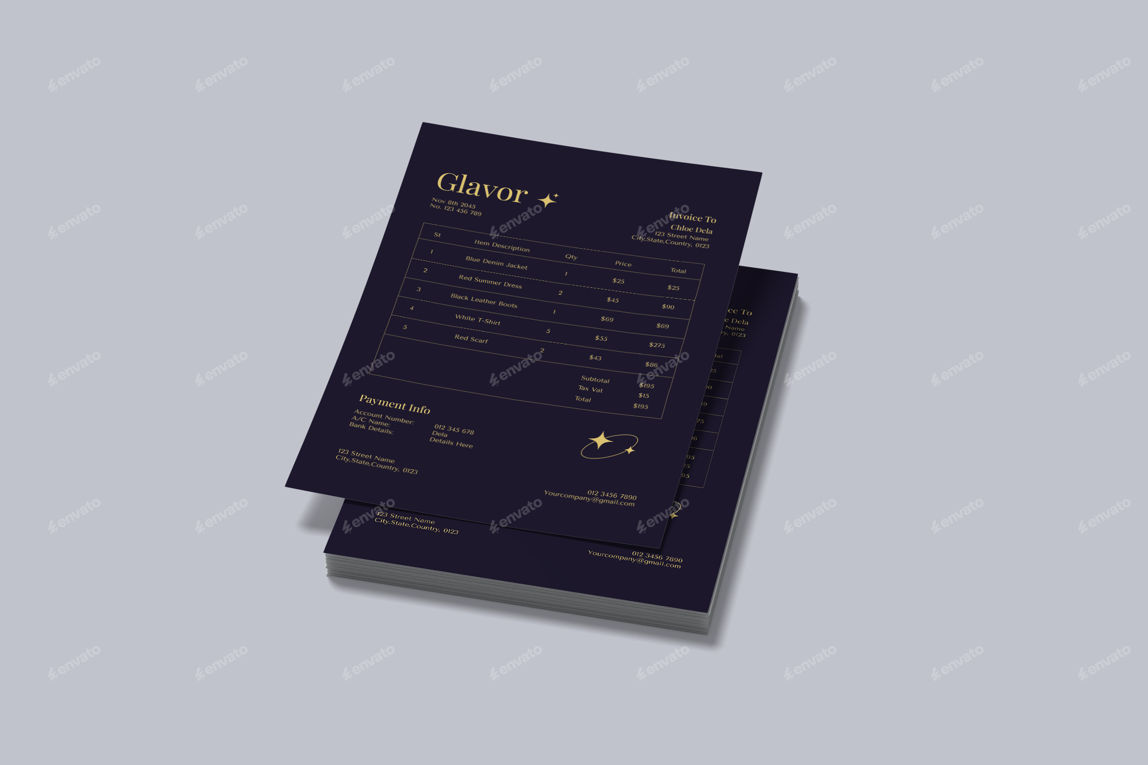 Purple Yellow MInimalist Boho Fashion Invoice, Print Templates ...