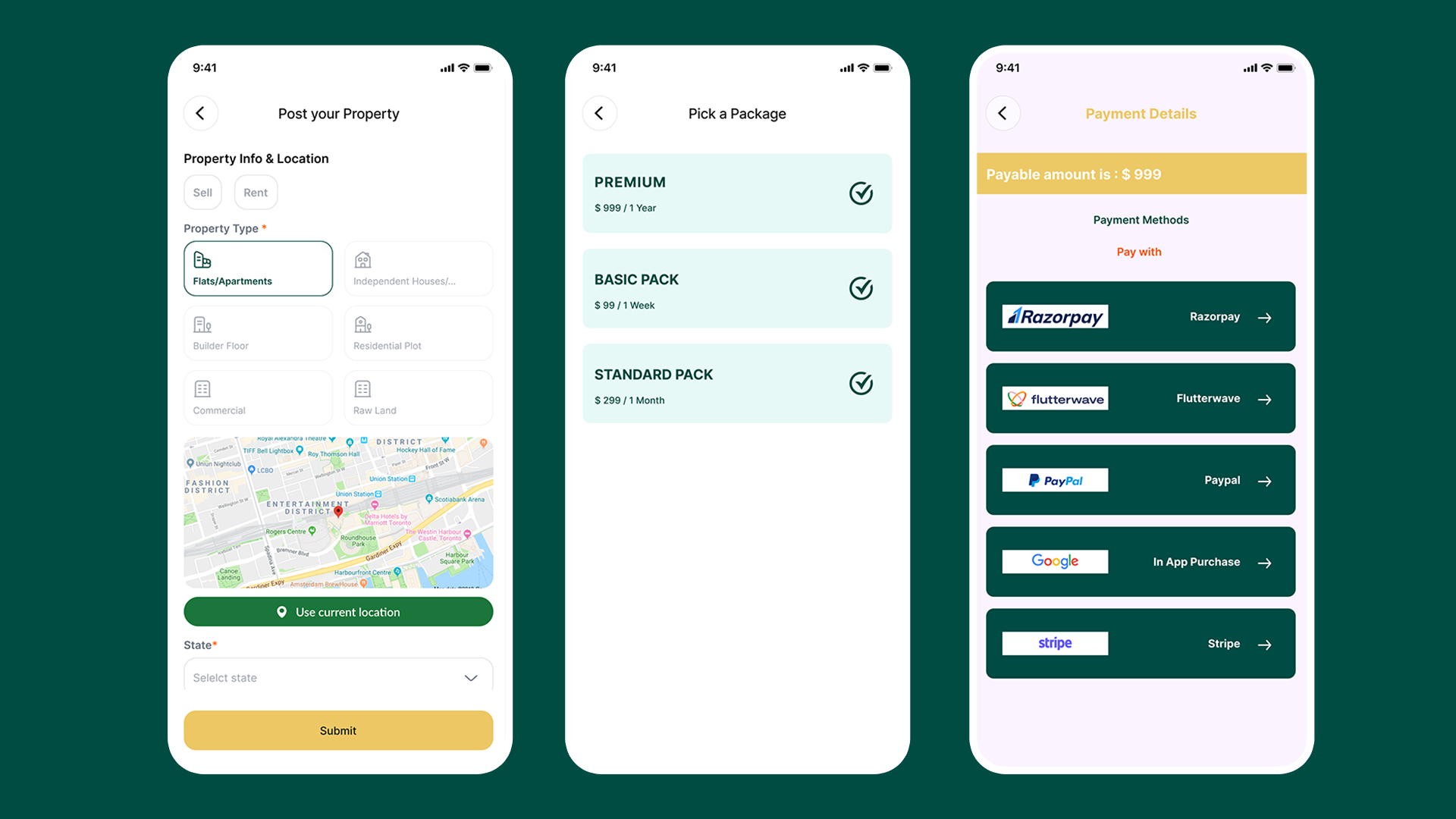 DTBroker: Real Estate Property Buy-Rent-Sell Flutter Android-iOS-Web ...