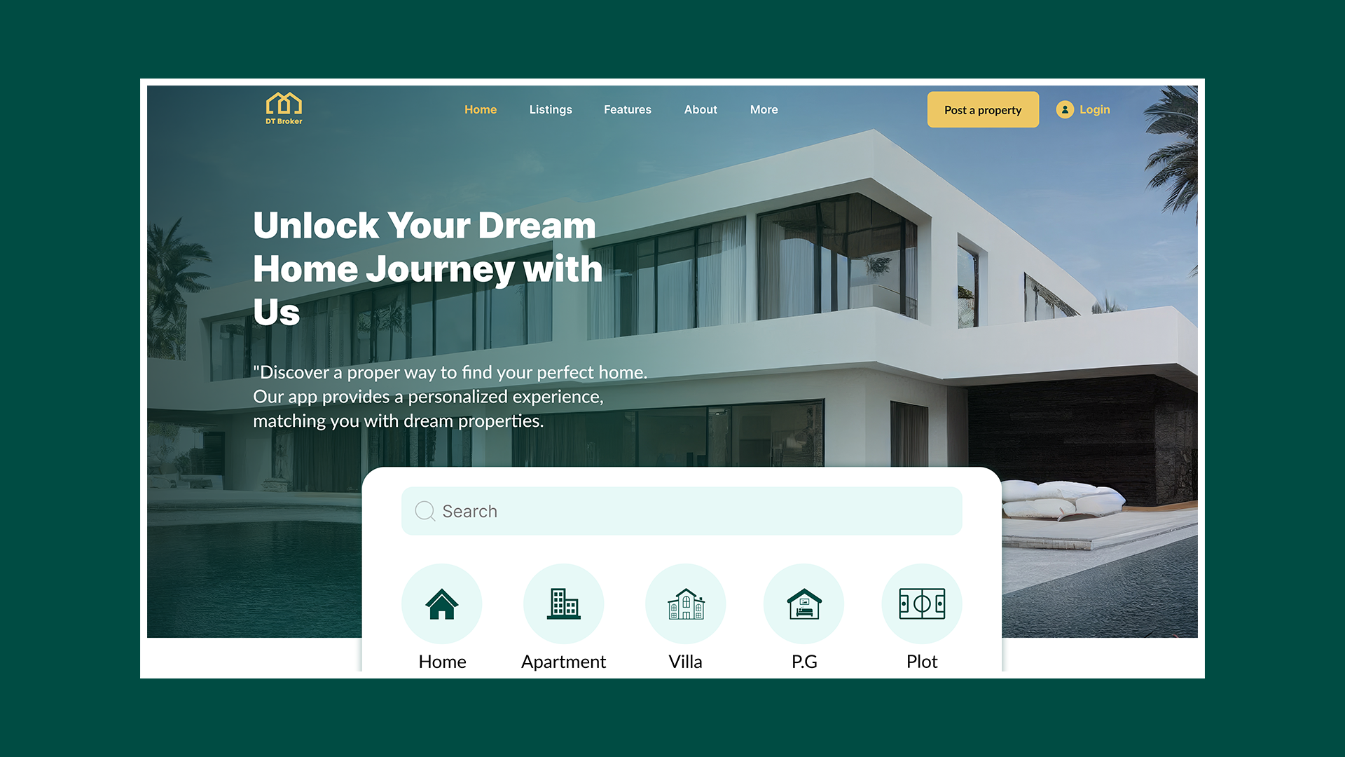 DTBroker: Real Estate Property Buy-Rent-Sell Flutter Android-iOS-Web ...
