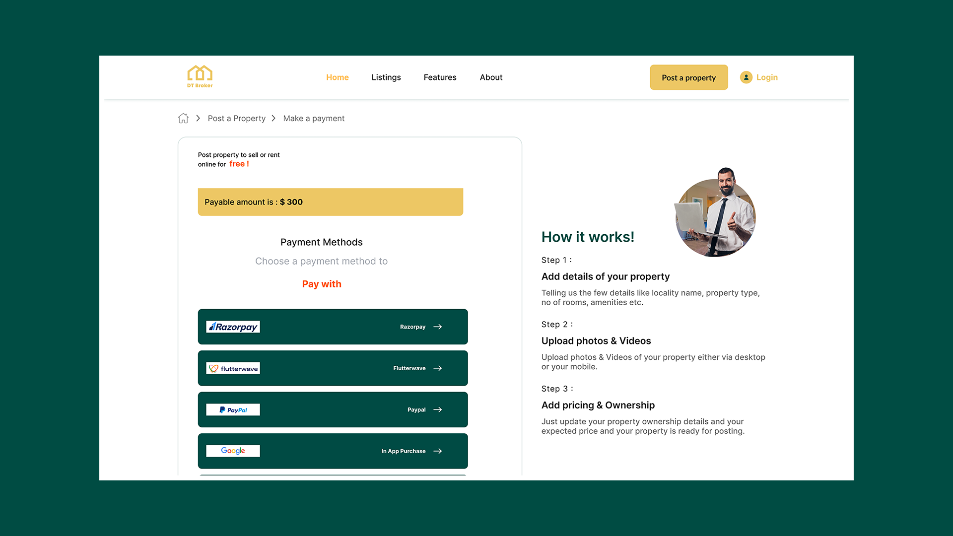 DTBroker: Real Estate Property Buy-Rent-Sell Flutter Android-iOS-Web ...