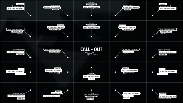 Call Outs Triple Text, After Effects Project Files | VideoHive