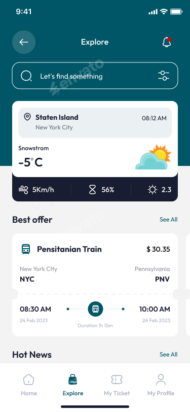 Pegitrain | Figma Template - Train Booking Ticket UI KIts App, Web Elements
