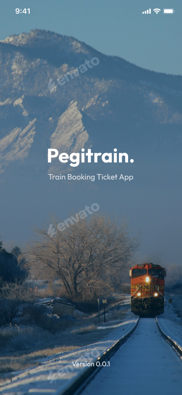 Pegitrain | Figma Template - Train Booking Ticket UI KIts App, Web Elements