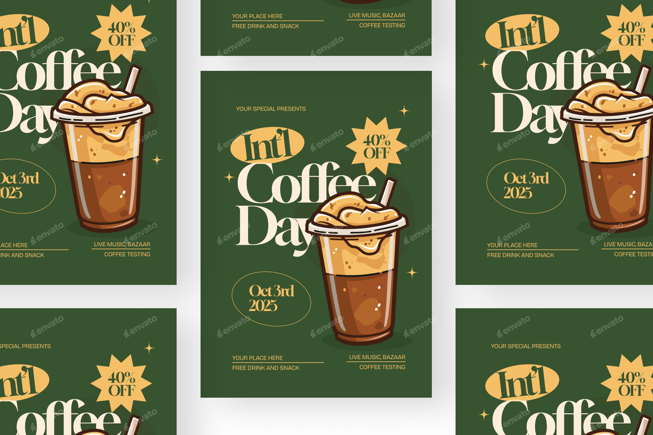 International Coffee Day - Flyer Set, Print Templates | GraphicRiver