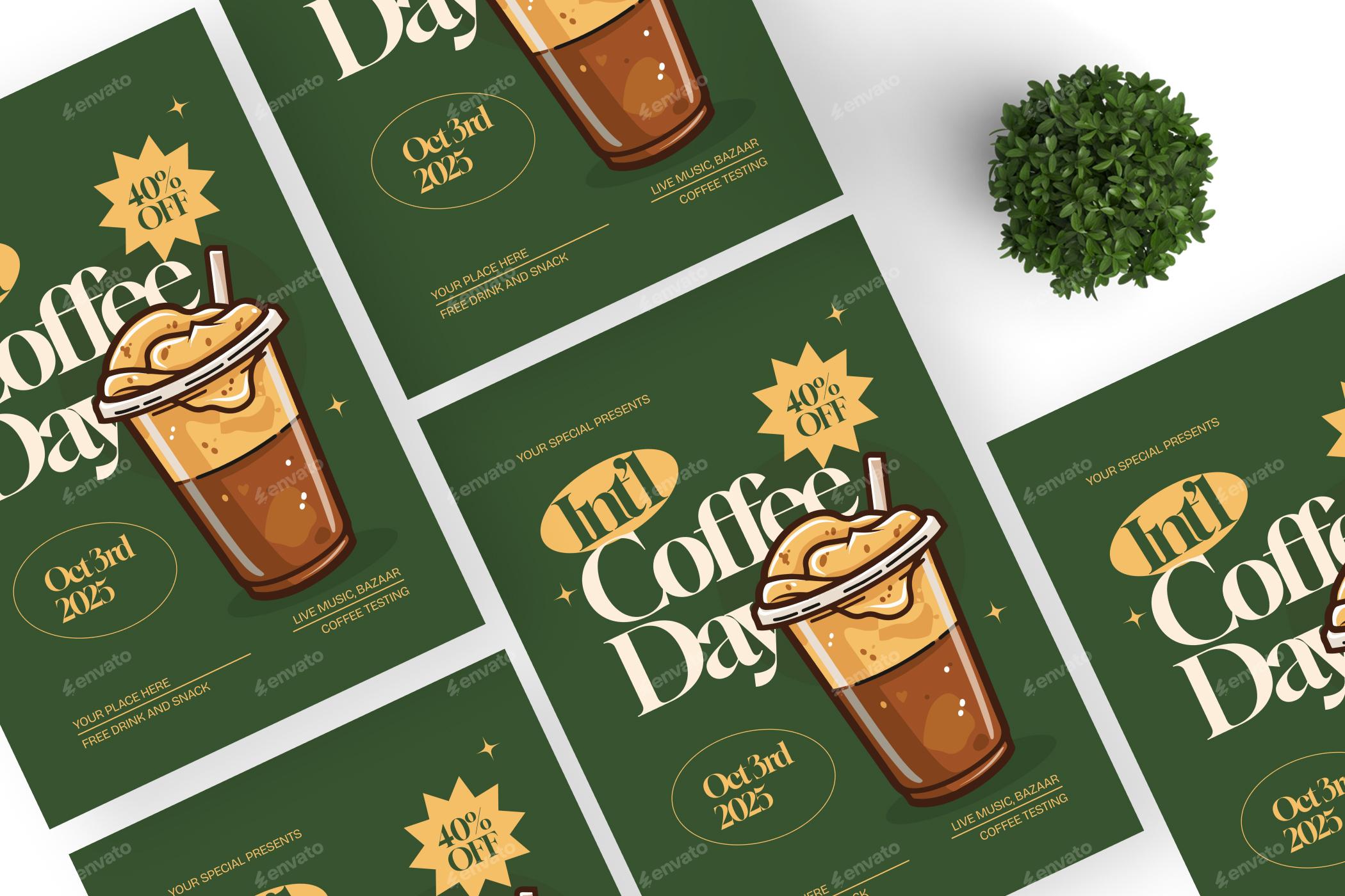 International Coffee Day - Flyer Set, Print Templates | GraphicRiver
