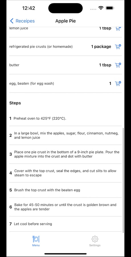 Receipe App iOS (SwiftUI) by knobapps | CodeCanyon