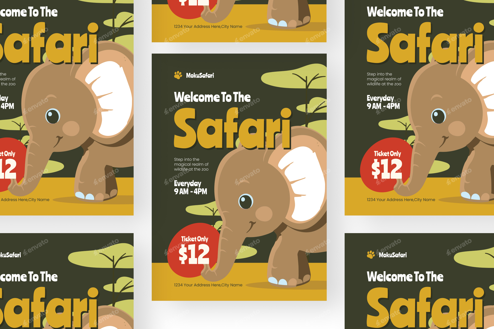 The Safari Adventure - Flyer Set, Print Templates | GraphicRiver
