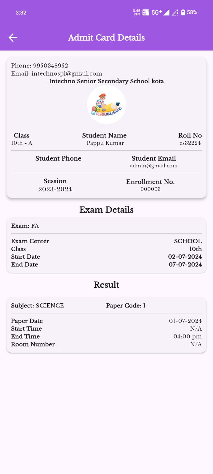 School Management Mobile App for Android by weblizar | CodeCanyon