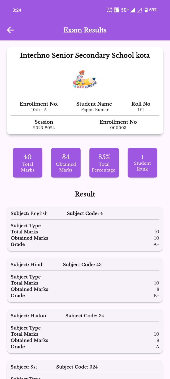 School Management Mobile App for Android by weblizar | CodeCanyon