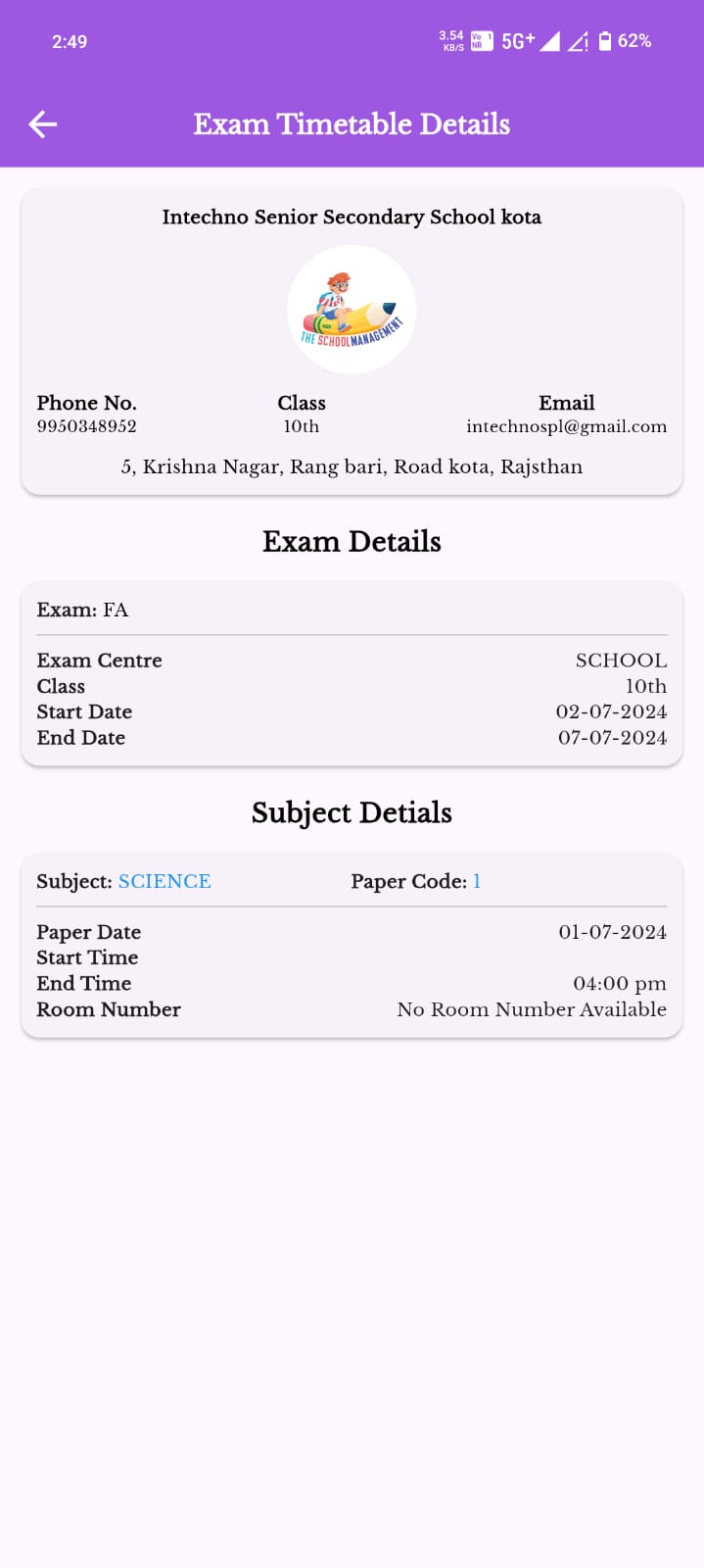 School Management Mobile App for Android by weblizar | CodeCanyon