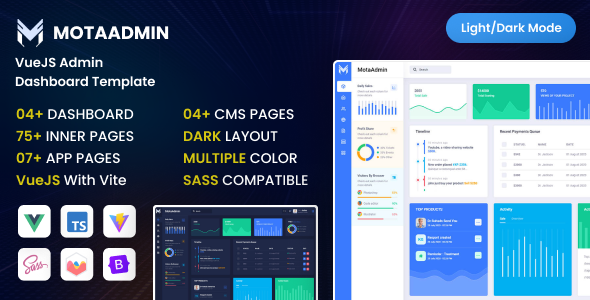 MotaAdmin - VueJS Admin Dashboard Template by dexignlabs | ThemeForest