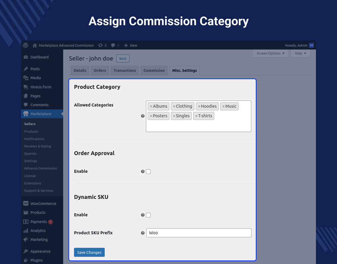 Marketplace Advanced Commission Plugin For Woocommerce By Webkul Codecanyon