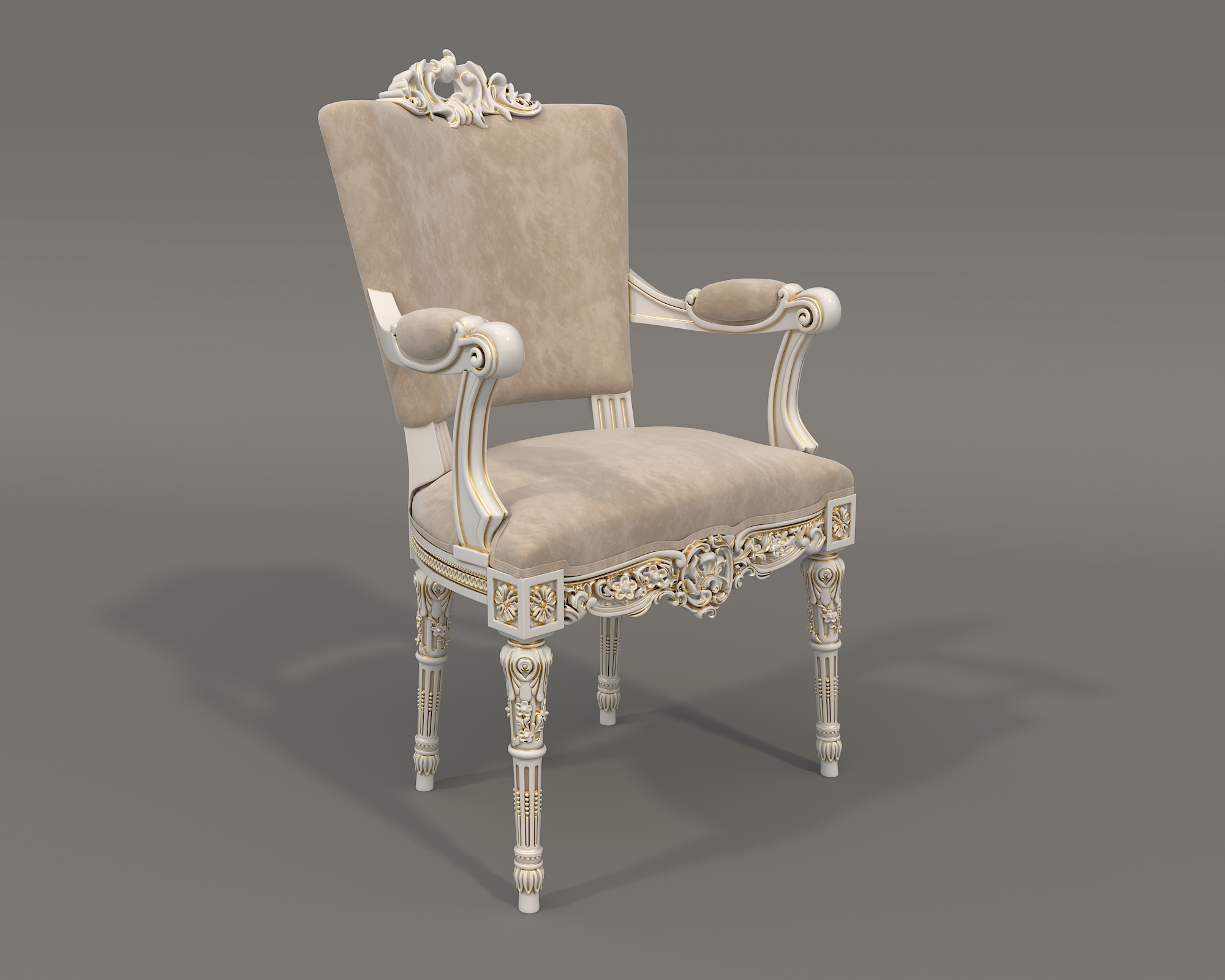 Classic European style Dining Table and Chairs 48 by nhattuankts | 3DOcean