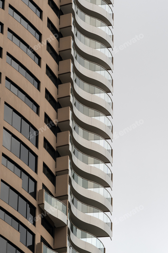 Apartment building exterior, modern architecture urban residential ...