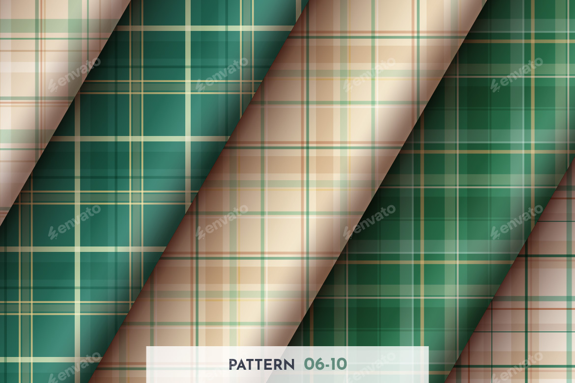 10 Seamless Simple Tartan Patterns, Graphics | GraphicRiver