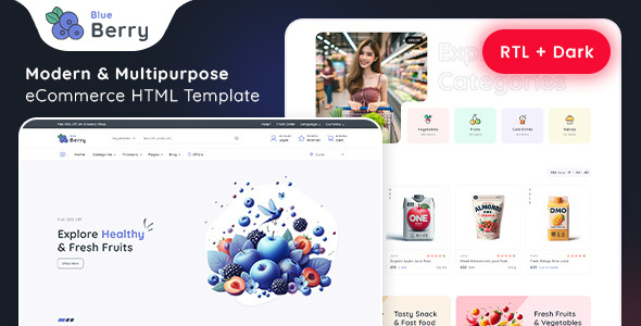 Blueberry - eCommerce HTML Template by ashishmaraviya | ThemeForest