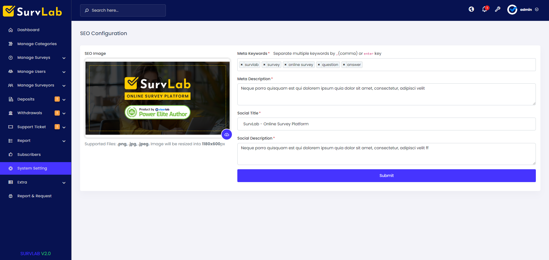 SurvLab - Online Survey Platform by ViserLab | CodeCanyon
