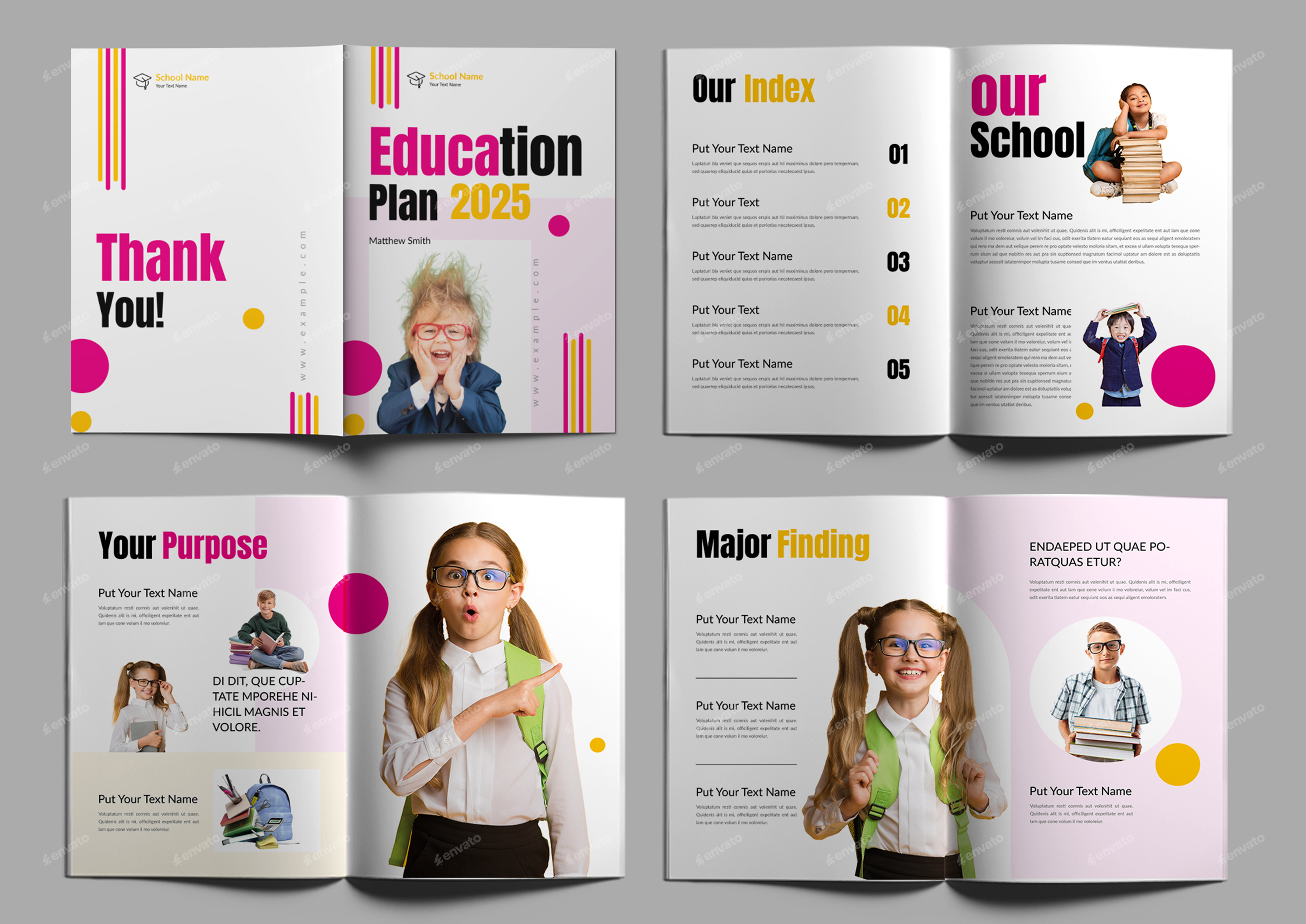 School Plan Education Layout, Print Templates | GraphicRiver