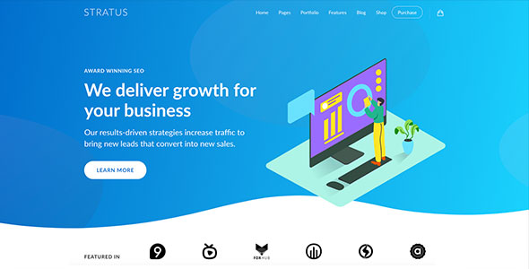 App, SaaS & Software Startup Tech Theme - Stratus by Themovation ...