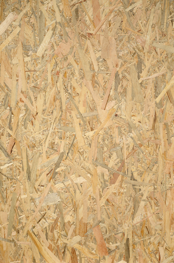 Pressed wooden OSB panel background. Vertical texture of oriented ...
