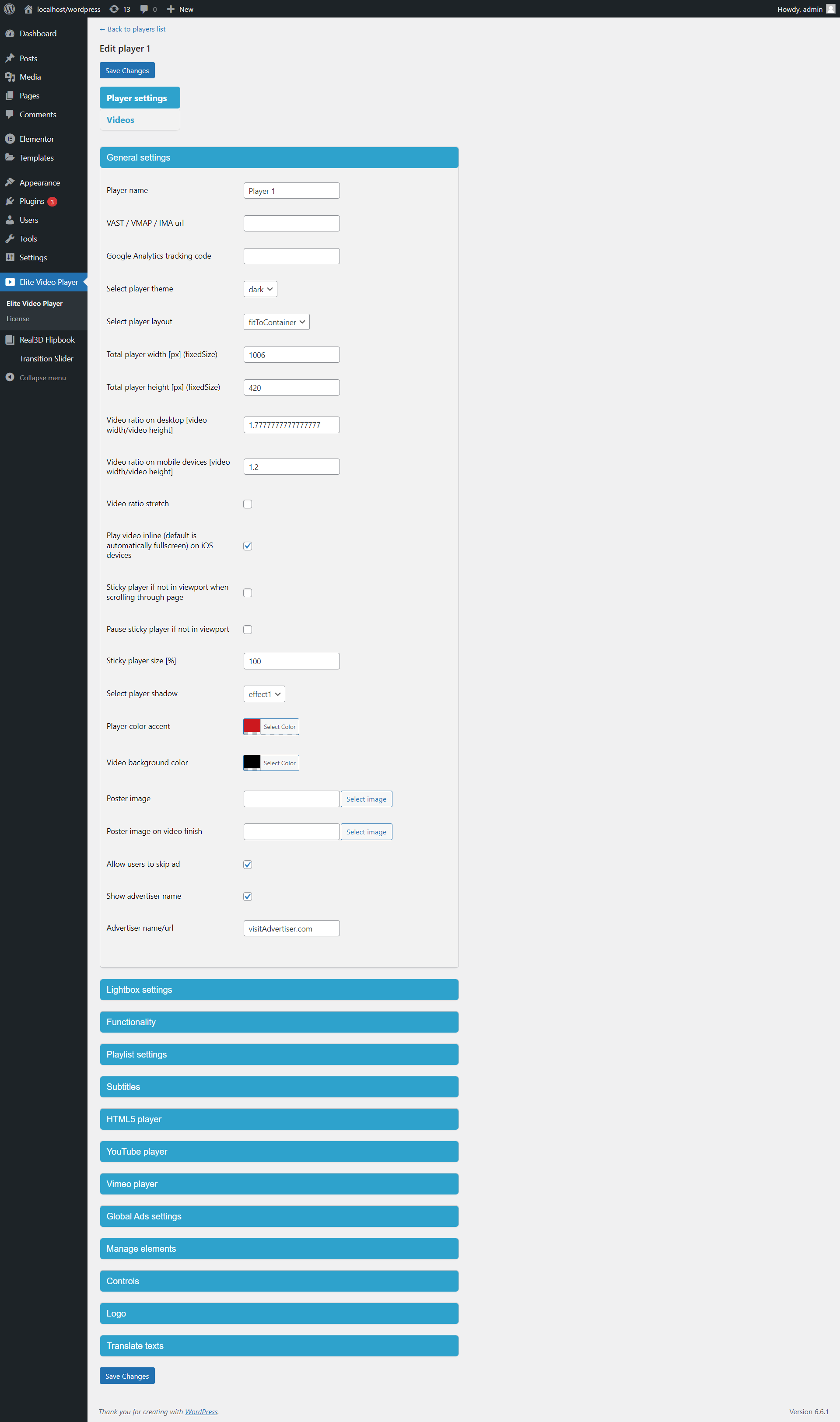 Elite Video Player - WordPress plugin by _CreativeMedia_ | CodeCanyon