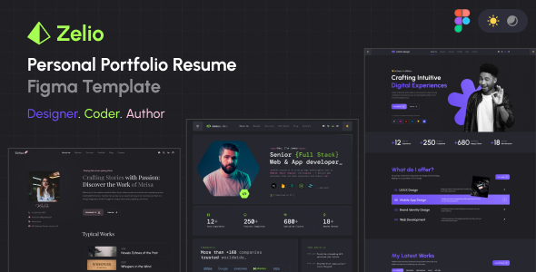 Zelio - Personal Portfolio Figma Template by alithemes | ThemeForest